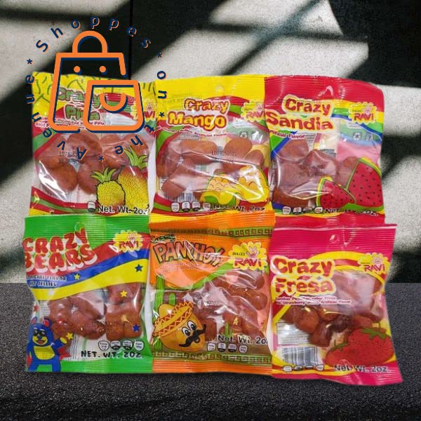 Dulces Ravi Crazy Bundle Seis bolsas diferentes de 2 onzas de dulces ...