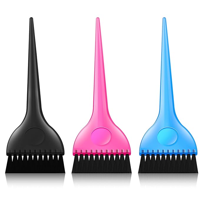 Amazon.com : Hair Color Brush 3 Pcs Salon Hair Dye Brush Multicolor ...
