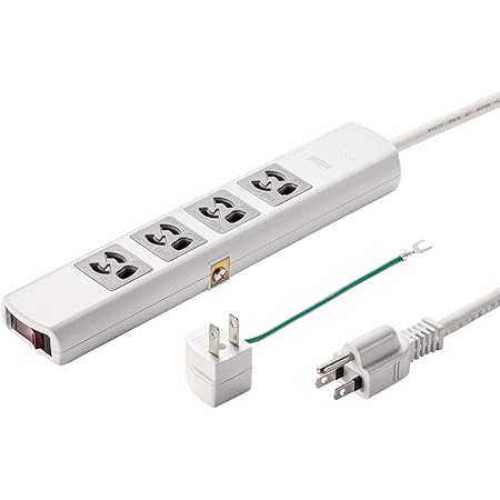 Amazon.co.jp: サンワサプライ 電源タップ 3P・4個口 3m 裏面マグネット・3P→2P変換アダプタ付き TAP-MG341N2-3 : パソコン・周辺機器