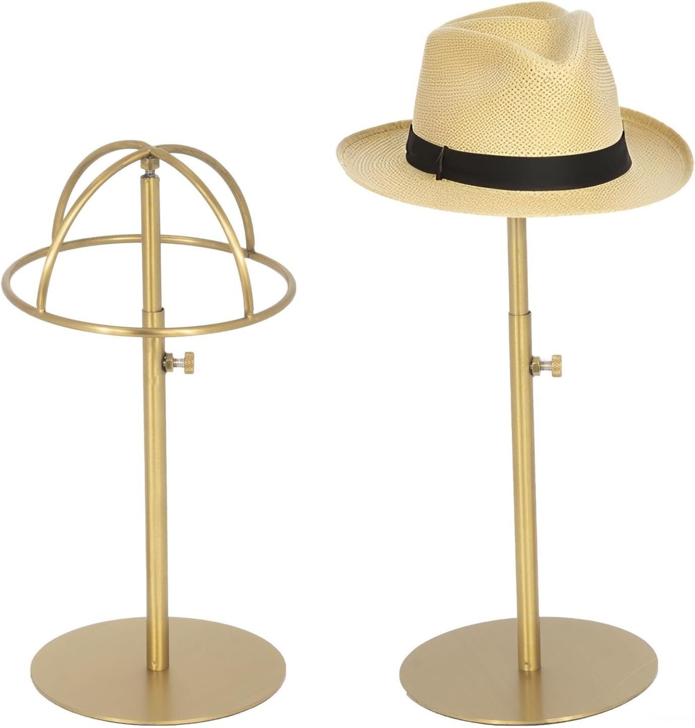 Amazon.com: MCKECHSION Hat Display Stand 2PCS Stainless Steel Brushed ...