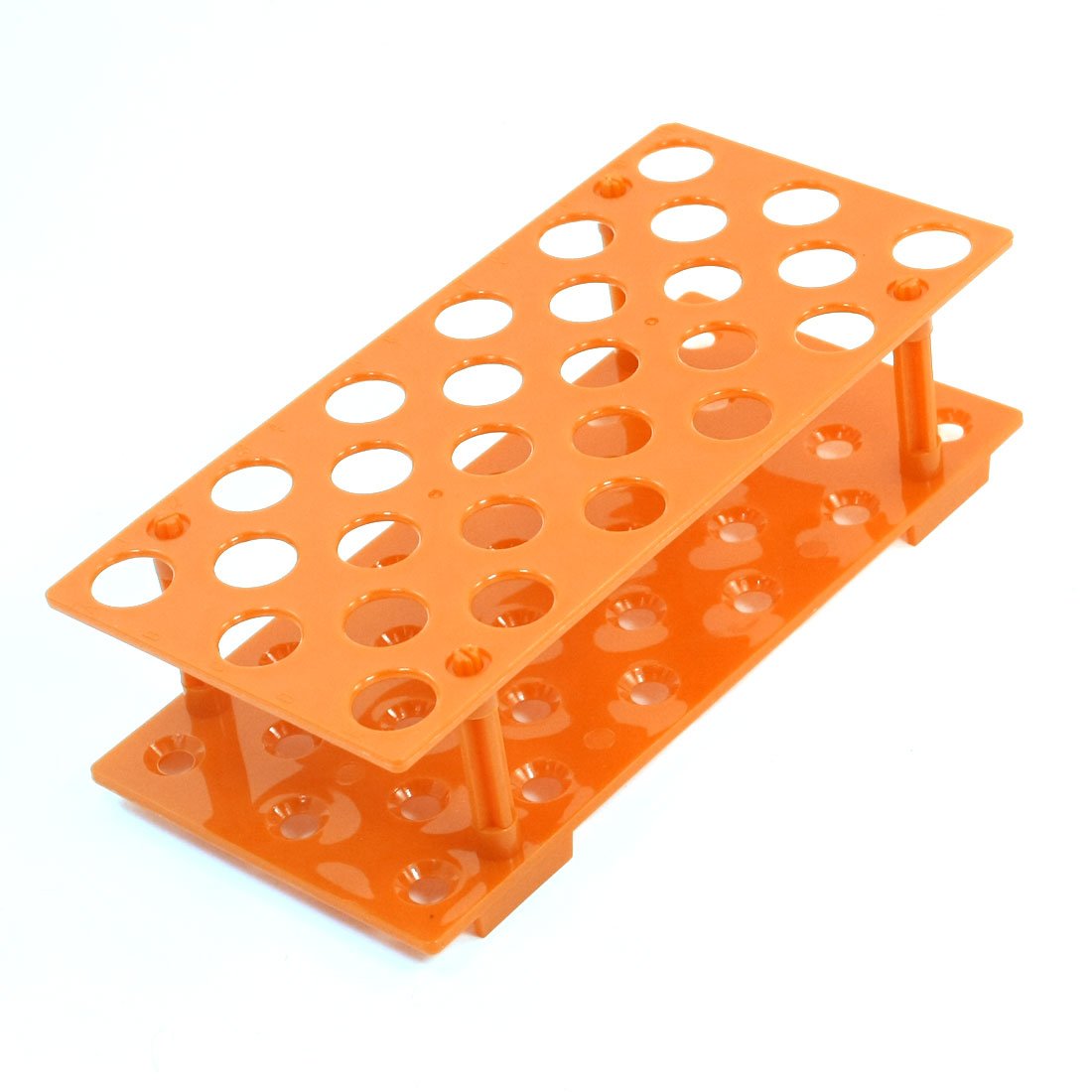 uxcell Orange 28 Positions 17mm Hole Dia Test Tubes Holder Stand Rack ...