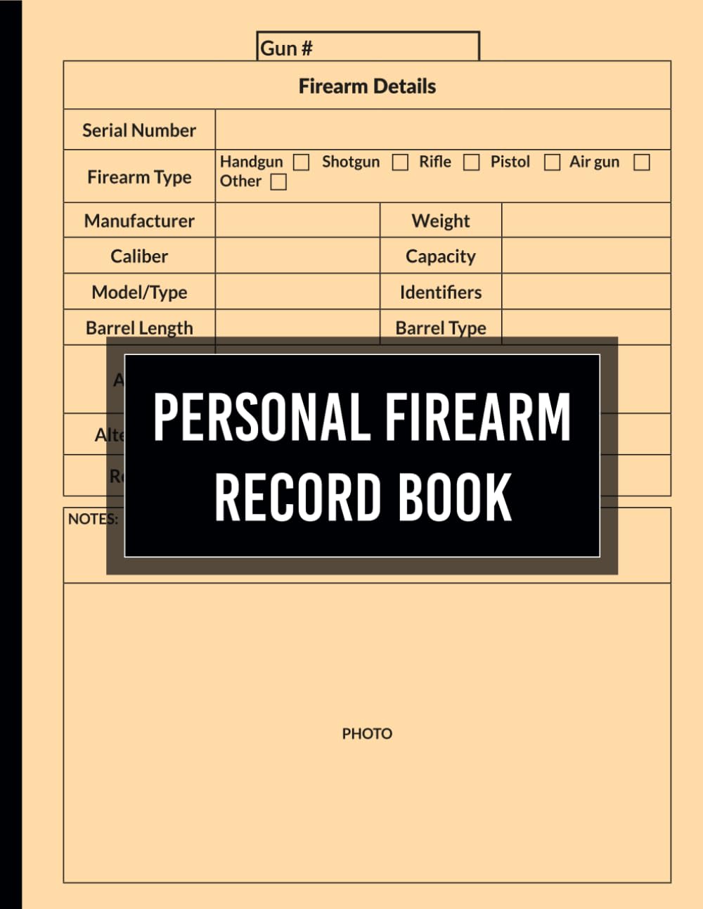 Amazon.com: Personal Firearms Record Book, Gun Owners Enthusiasts ...