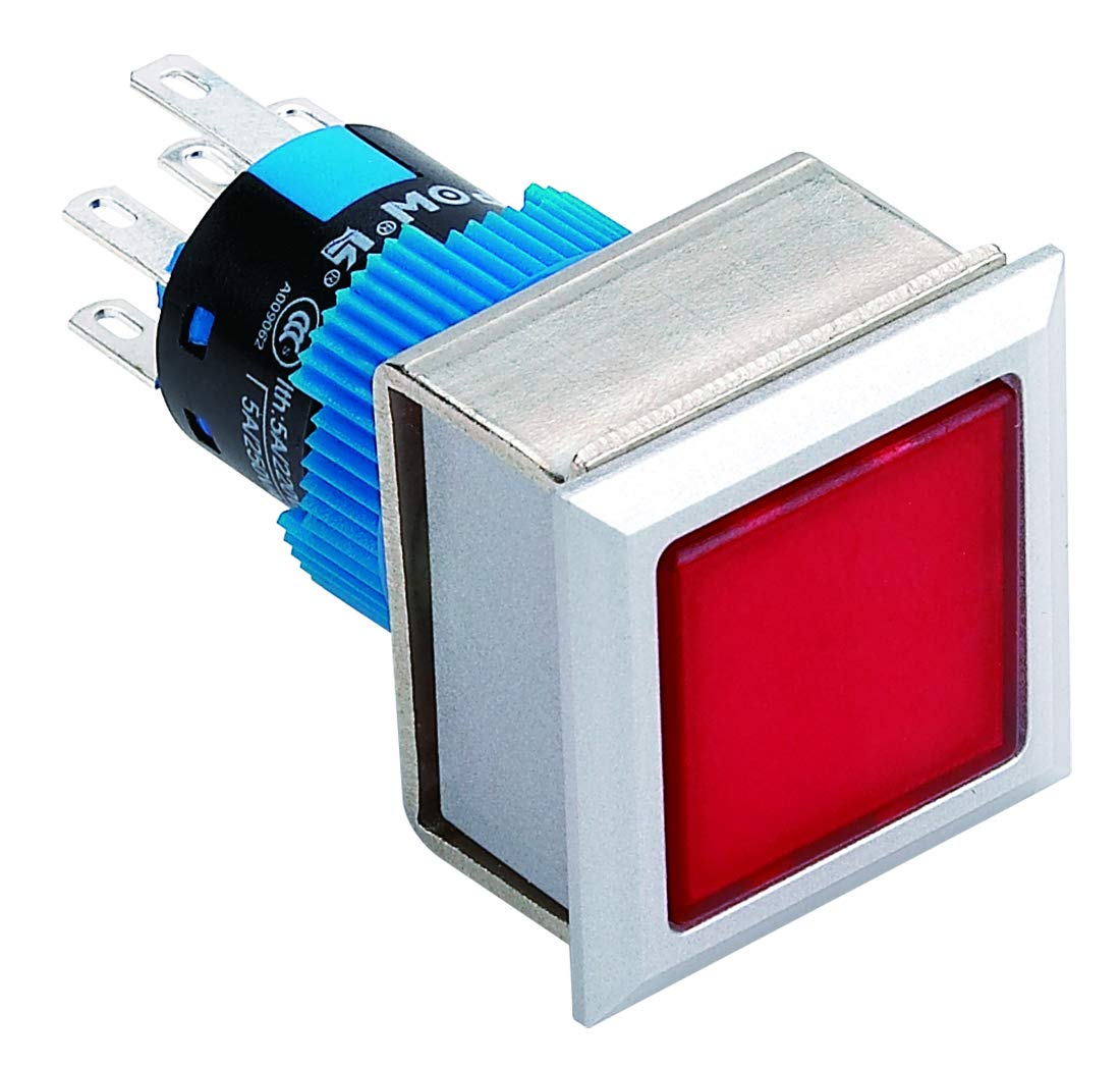 ONPOW Plastic Push Button Switch LAS1-A Series,22mm with 1NO1NC,Sliver ...