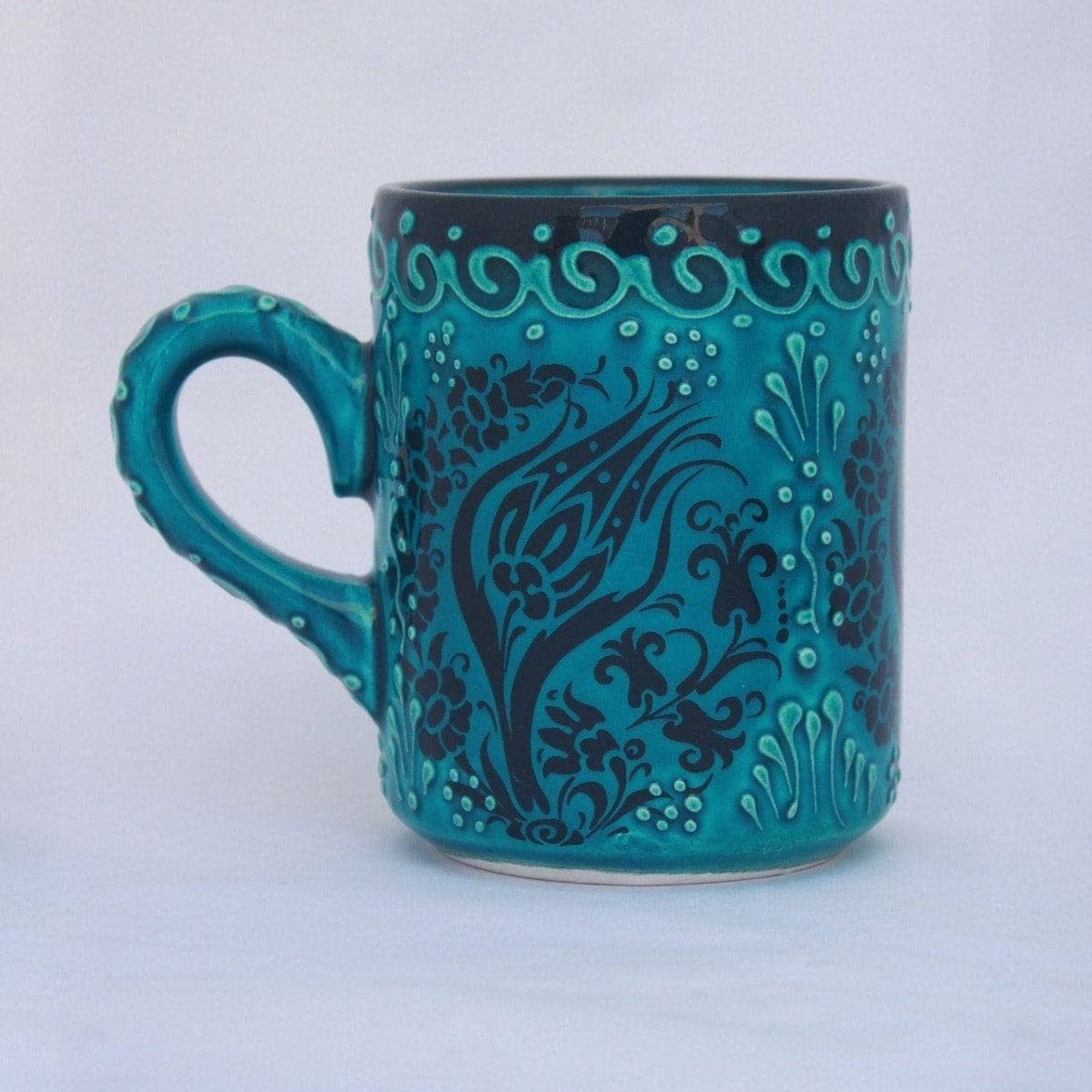 Amazon.com: Handmade Turkish Ceramic Mug, Rustic Tea Cups, Clay Cup ...