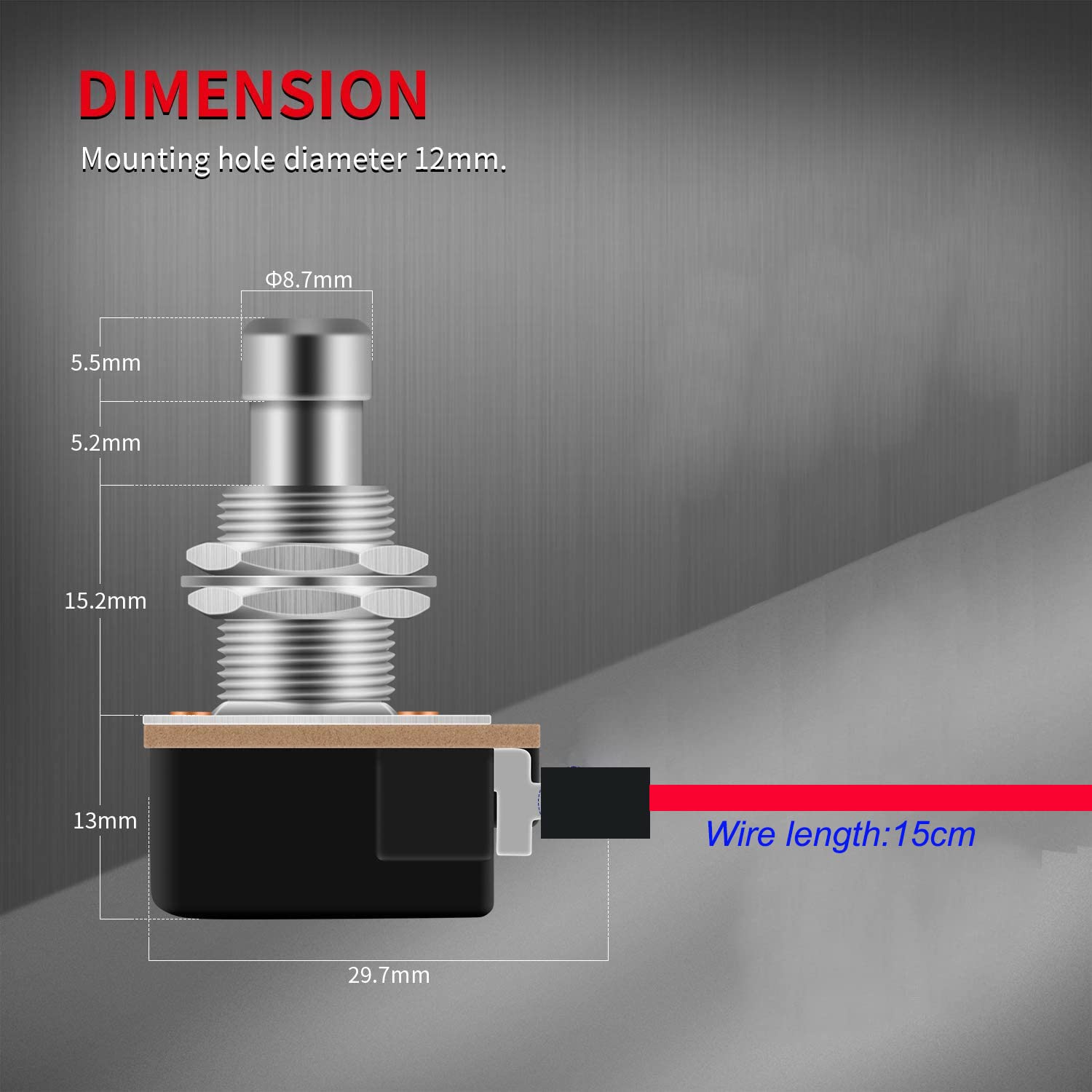 Snapklik.com : Gebildet 2pcs Momentary Soft Touch Foot Prewired SPST Switch