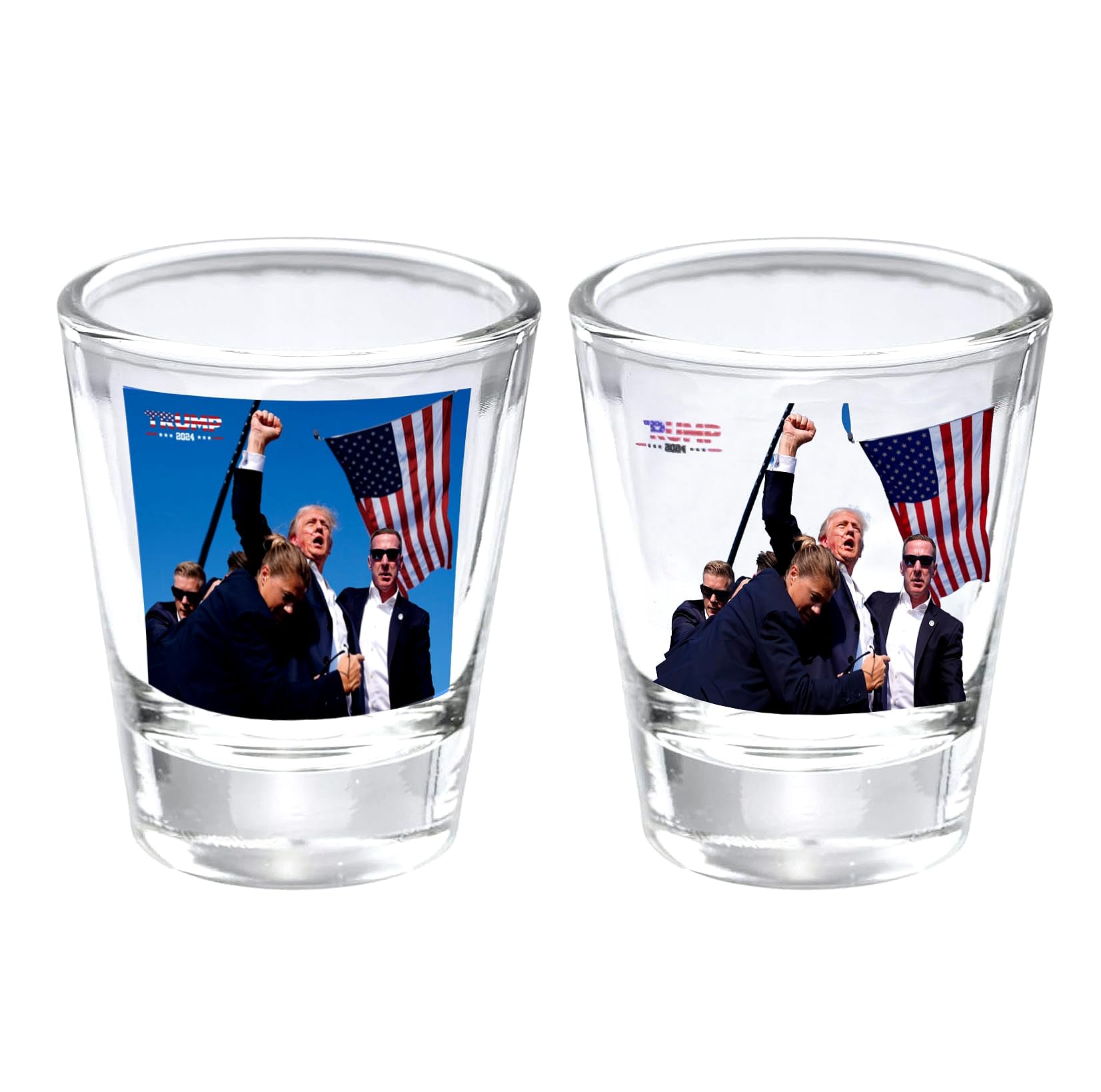 Amazon.com | Mr.Ma Rich 2 Pack Trump Shot Glass, Take a Shot for Trump ...