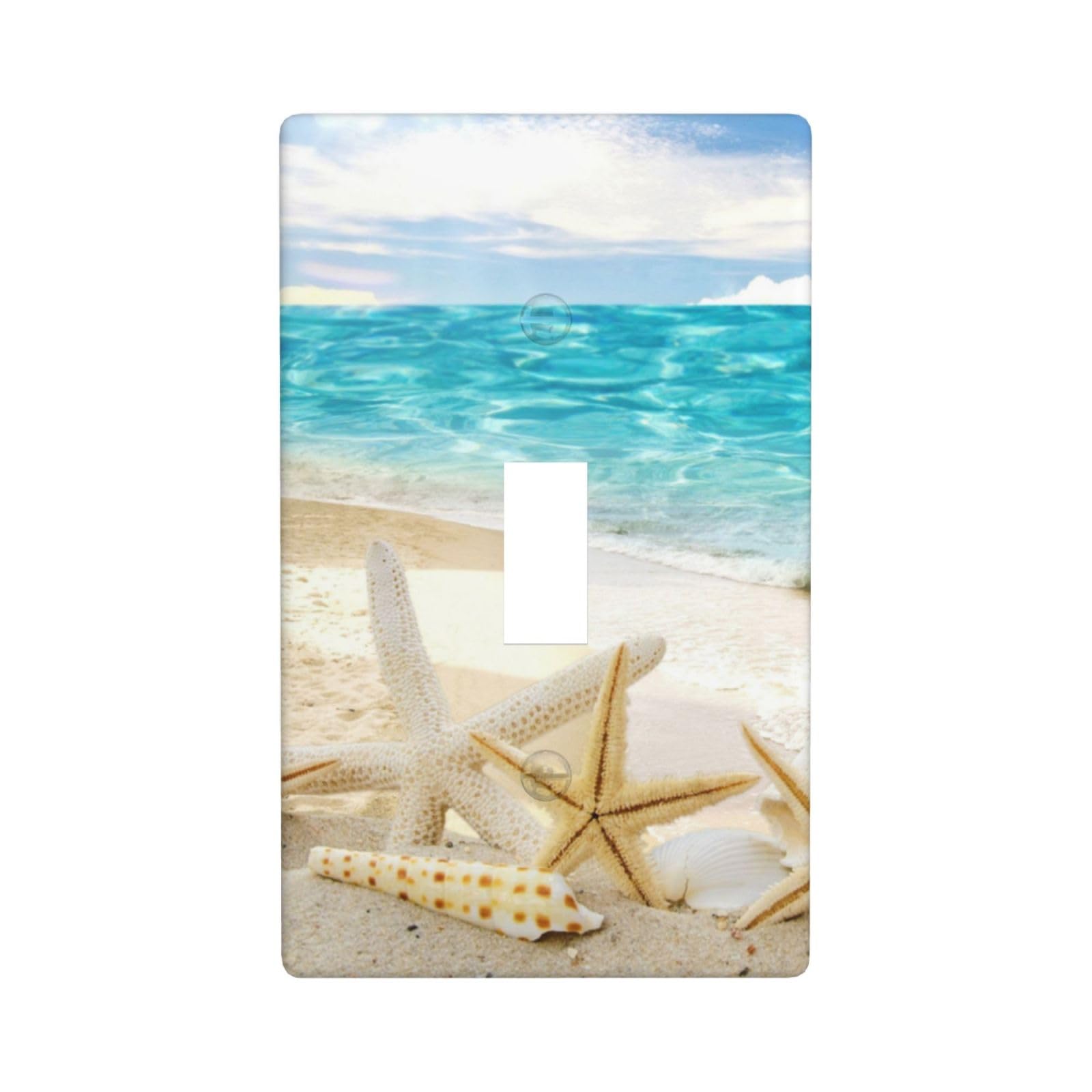 Beach Light Switch Cover Decorative Single Toggle Wall Plate 1-Gang Art ...