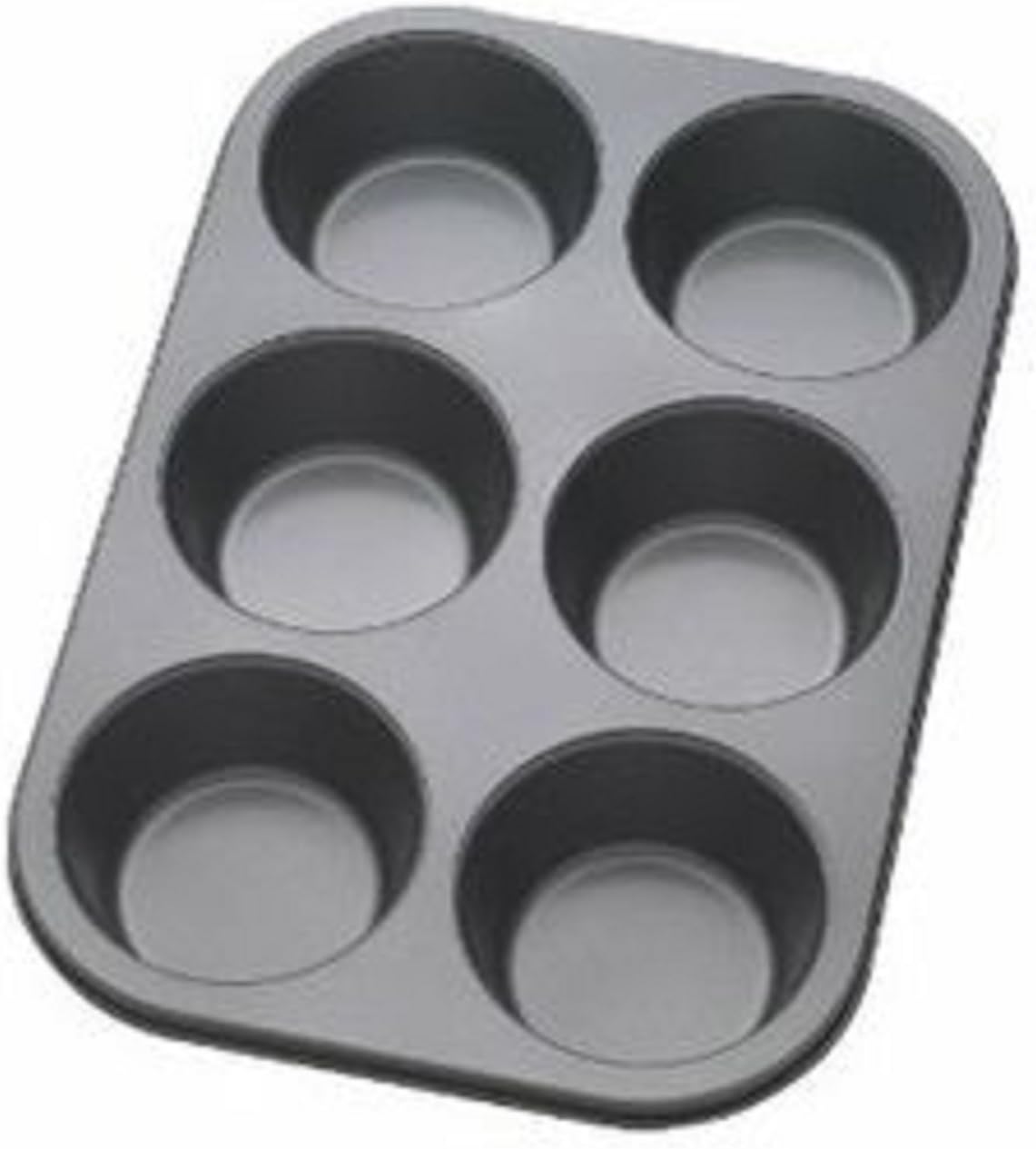 Buy Bulfyss Non Stick 6 Cup Muffin Pan Tins Mould for Baking Cupcake ...