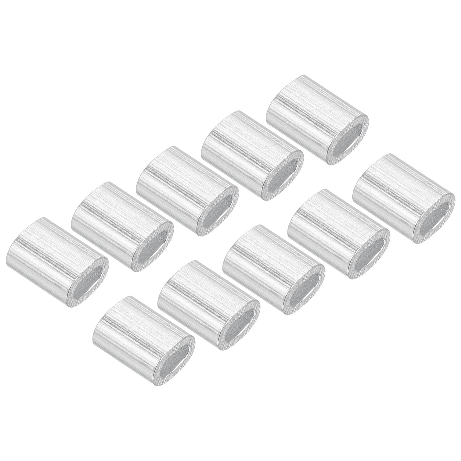 Amazon.com: M METERXITY 100 Pack Aluminum Crimping Loop Sleeve Oval - 0 ...