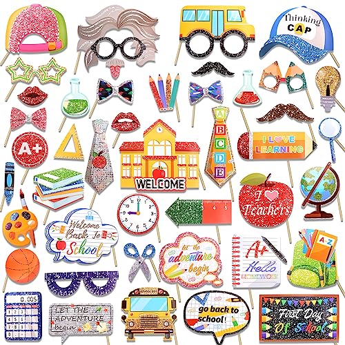 HOWAF Back to School Photo Booth Props, 45 Pieces First Day of - Want ...