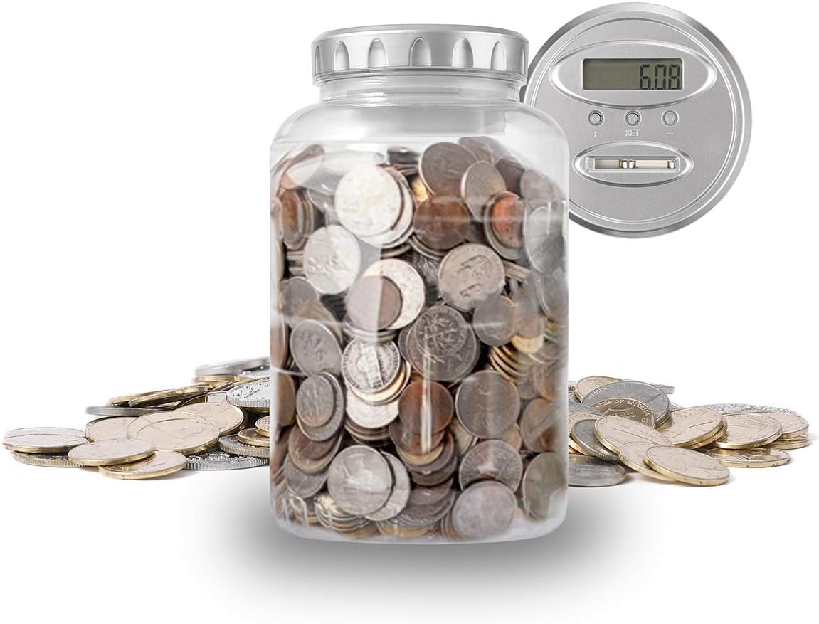 Large Digital Creative Fashion LCD Screen Coin Counting Automated Coin ...