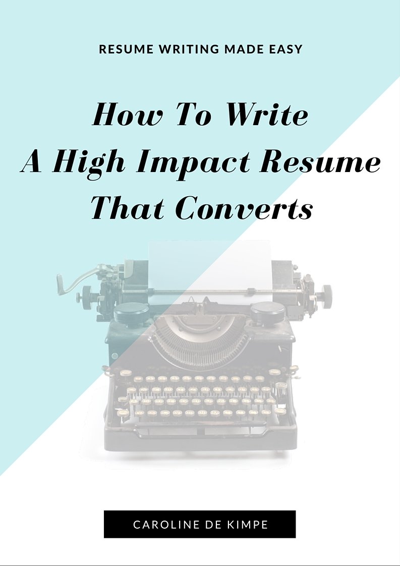 Amazon.com: How To Write An Impressive, High Impact Resume That ...