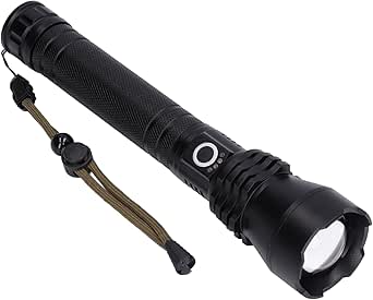 Amazon.co.jp: Flashlight High Lumen Rechargeable, Waterproof High Power ...