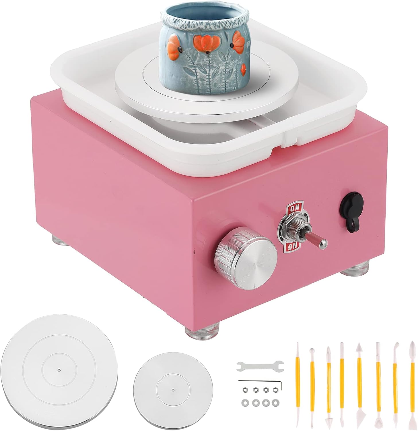 Amazon.com: AMGSH Mini Pottery Wheel Machine | Electric Mini Pottery ...