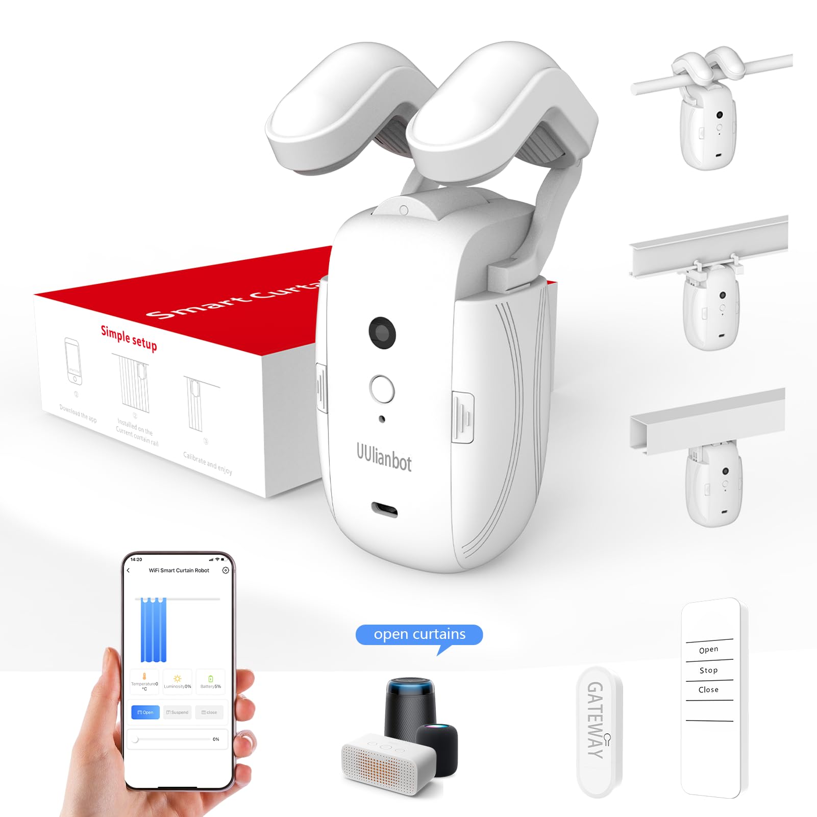 Amazon.com: Automatic Curtain Opener and Closer - Smart Curtain Opener ...