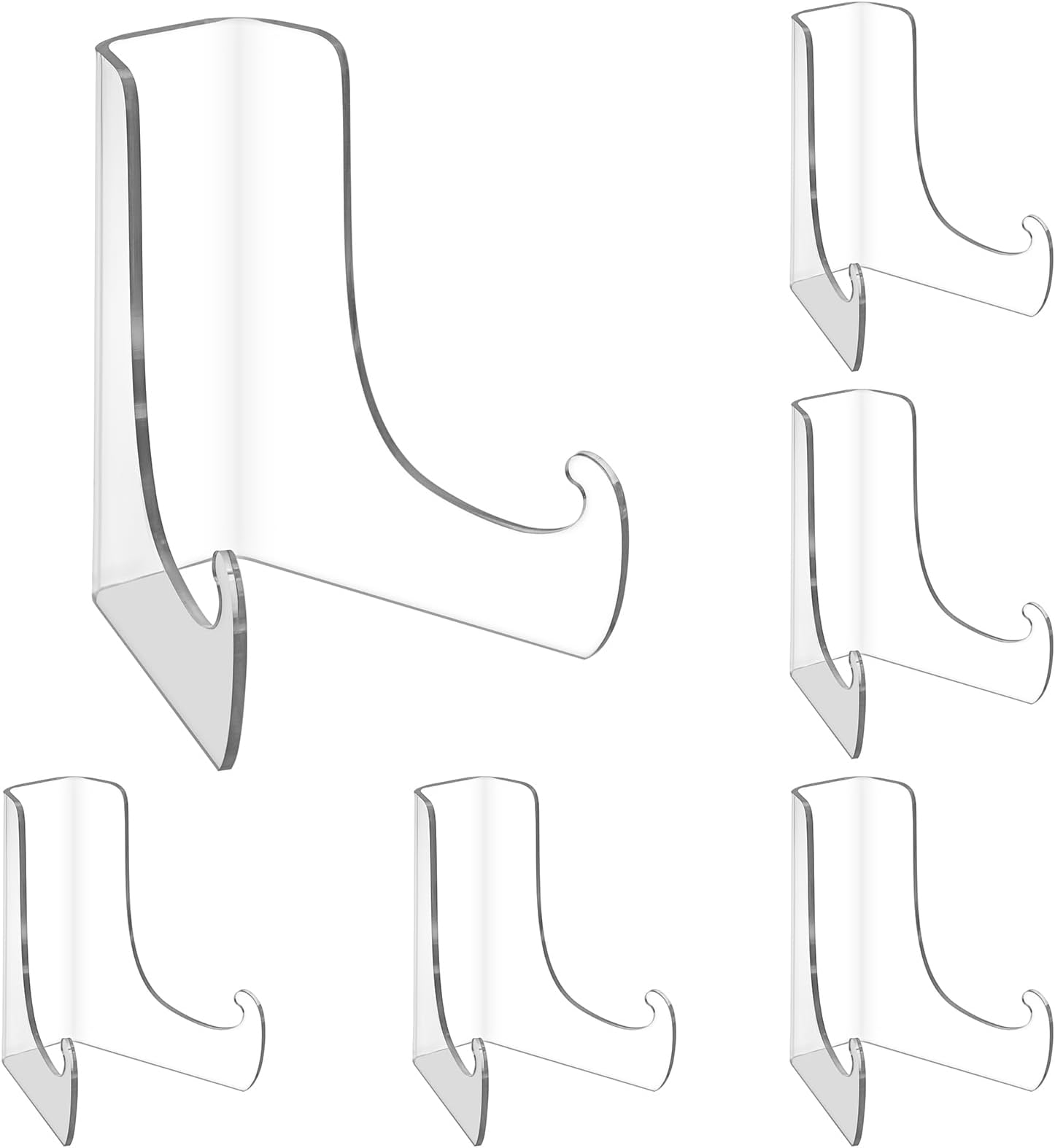 Amazon.com: Hipiwe 6 Packs Acrylic Easel Stand Flat Plate Stand Clear ...