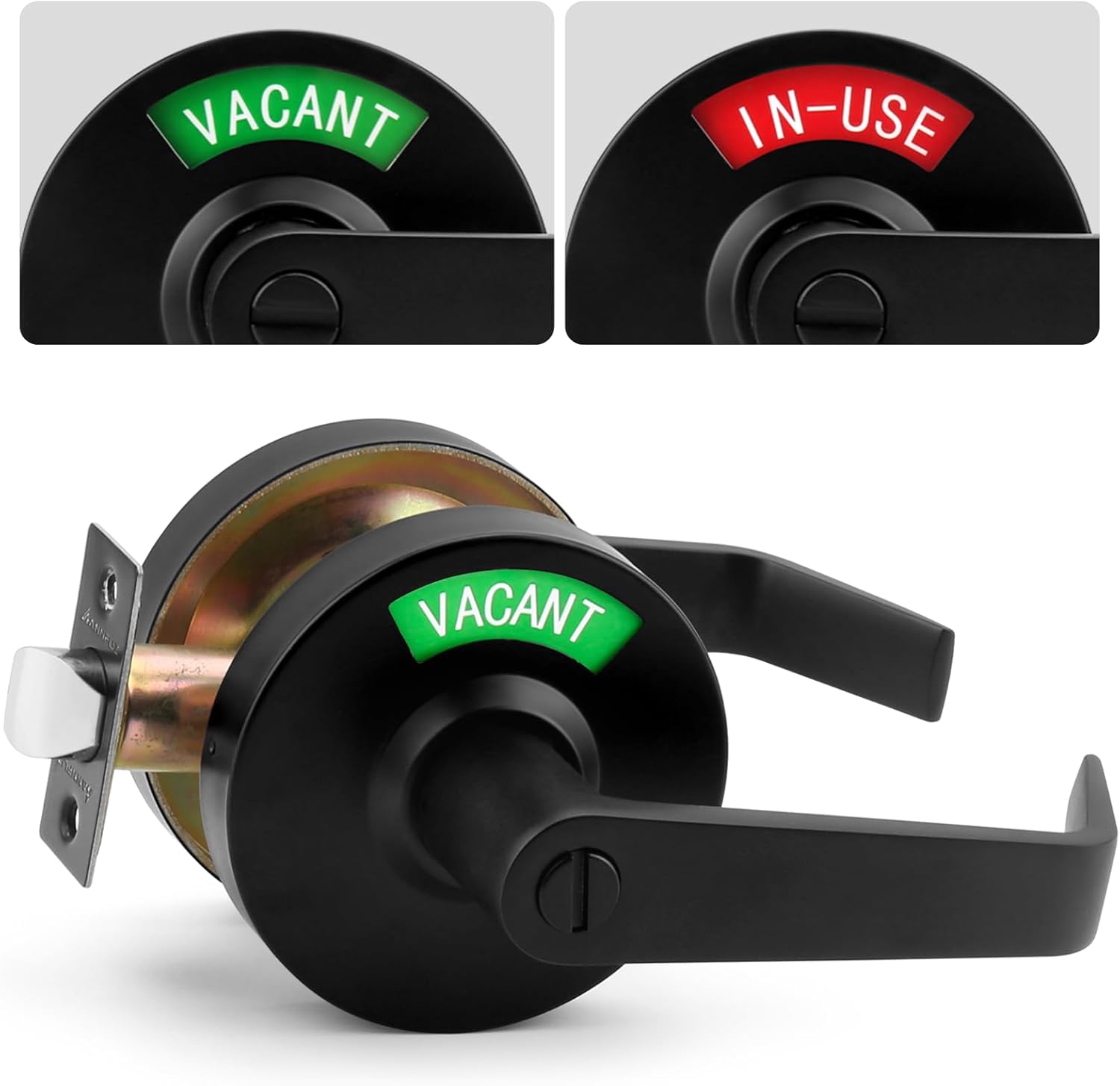 ANNFUZ Vacant or In-Use Occupied Bathroom Indicator Privacy Handle Lock ...