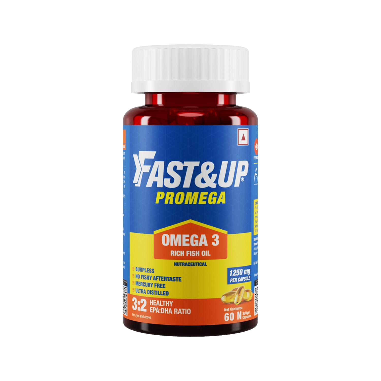 Buy Fast&Up Promega with Double Strength 1250 mg Omega-3 Rich Fish Oil ...