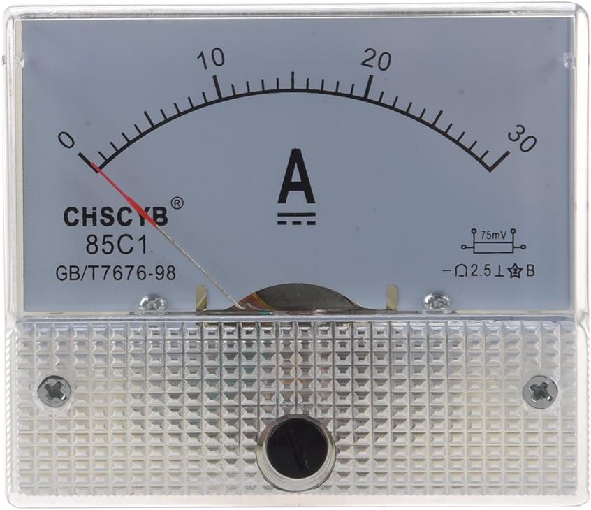 SODIAL(R) 85C1 Analog Current Panel Meter DC 30A AMP Ammeter : Amazon ...