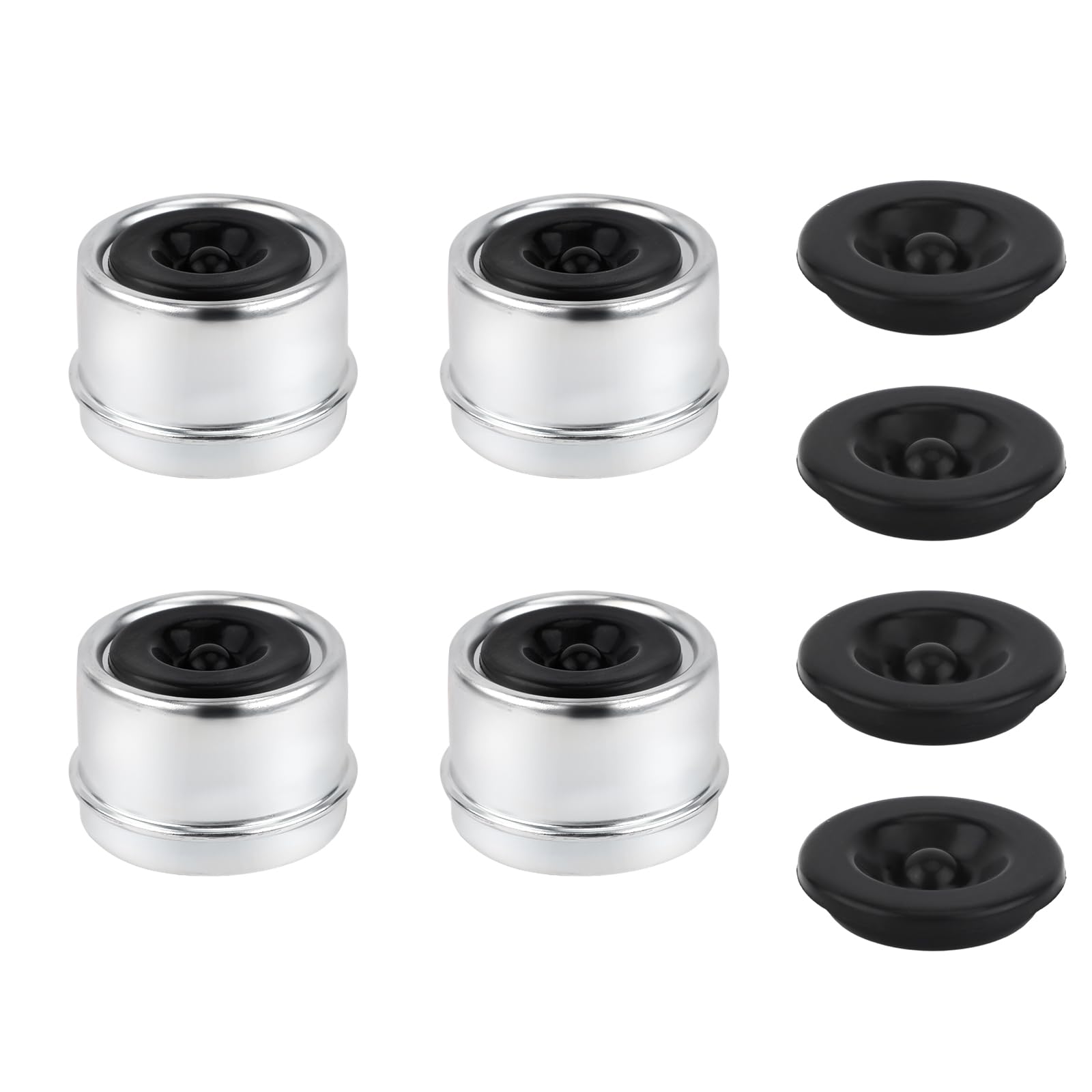 BOXOB 4pcs Trailer Hub Caps and Bearing Grease Plugs, Trailer Axle ...