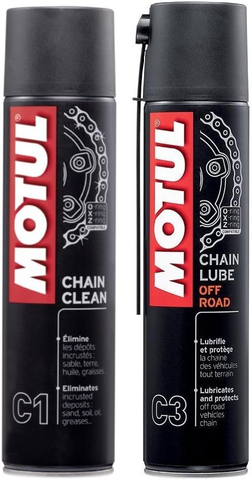 Pack + economico Spray Catena MOTUL C1 400ml pulisce + MOTUL C4 ...