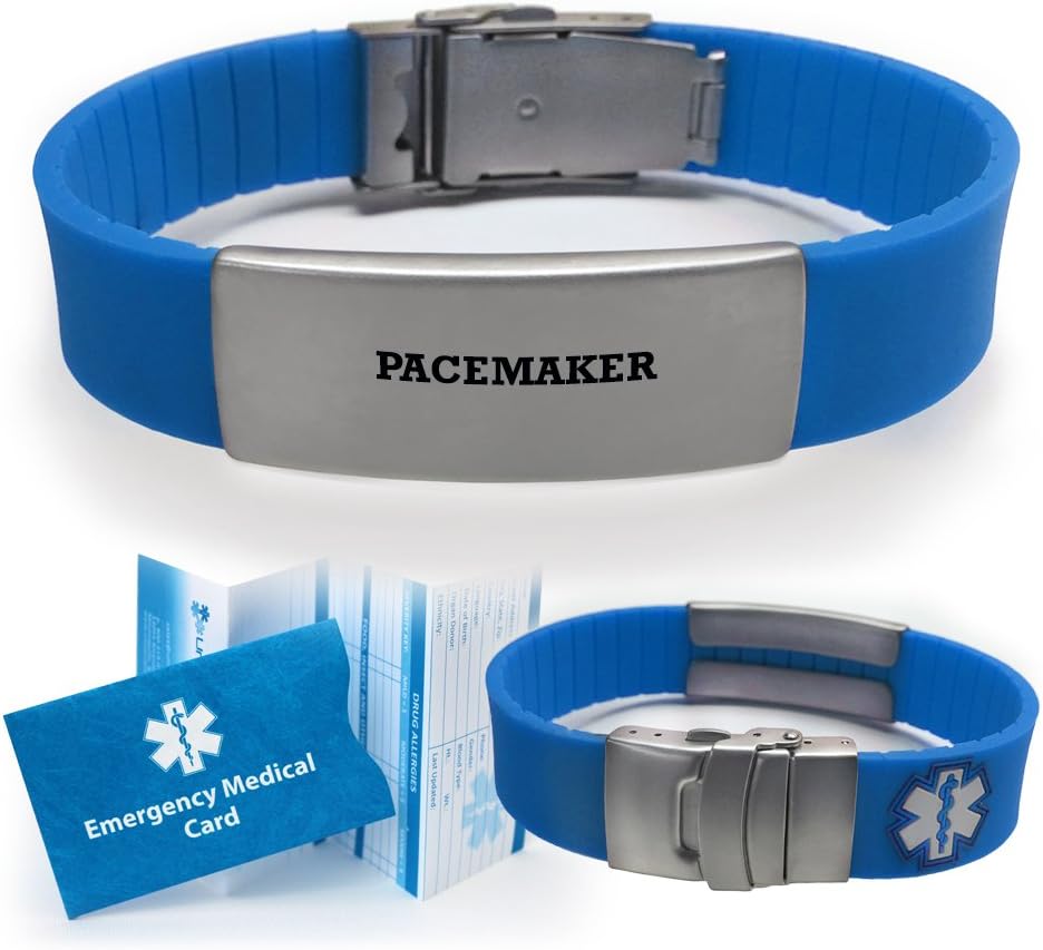 Amazon.com: Pacemaker Medical Alert ID Bracelet for Men and Women ...