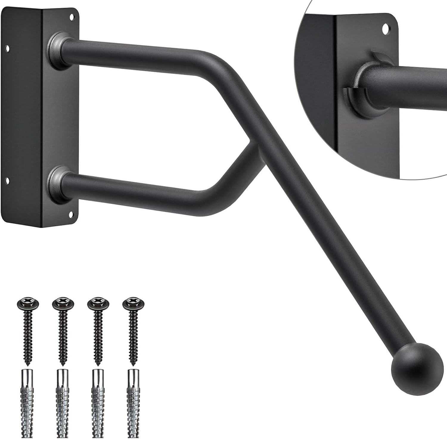 SELEWARE Heavy Duty Handrail Jamb-Mount Handrail for 1-3 Steps Fully ...