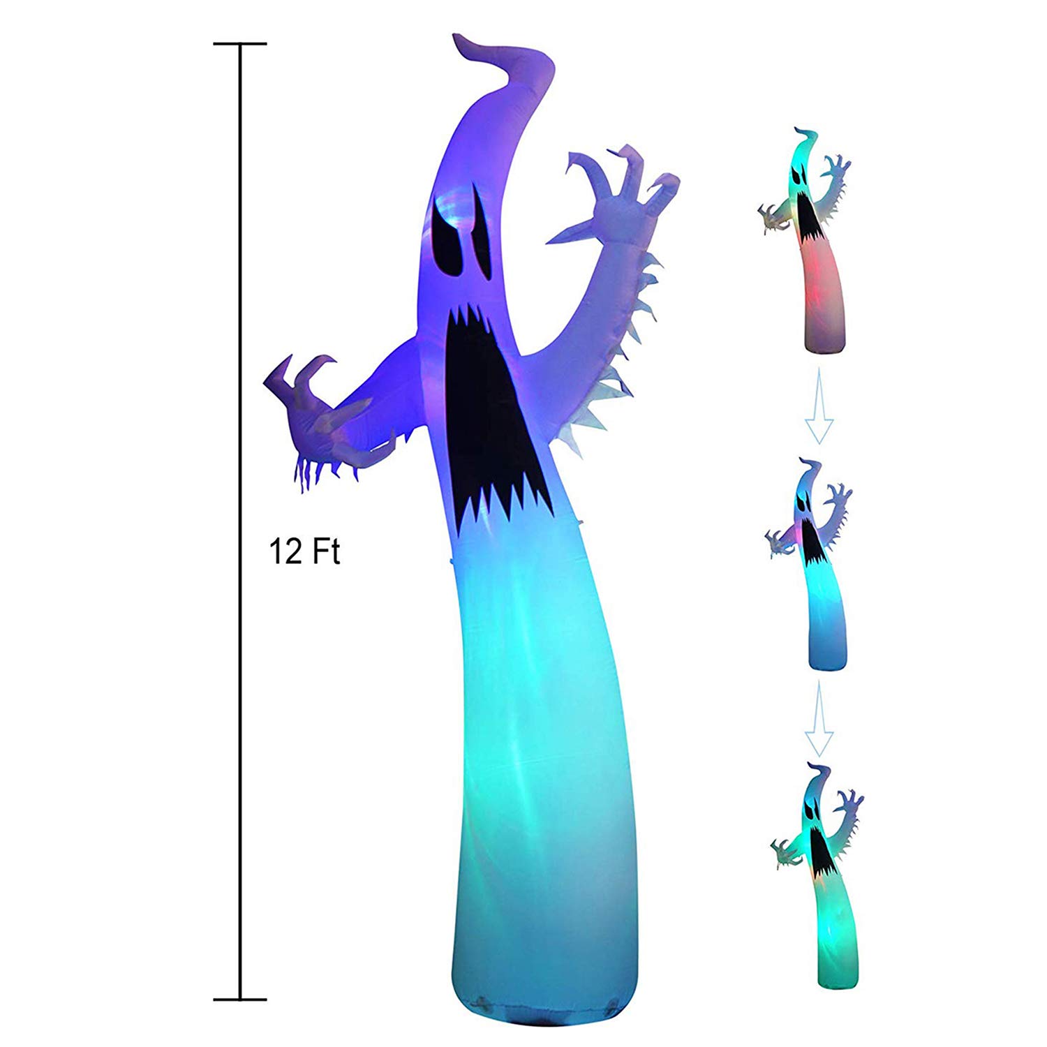 Snapklik.com : Halloween 12 Foot Inflatables Flashing Flame Ghost For ...