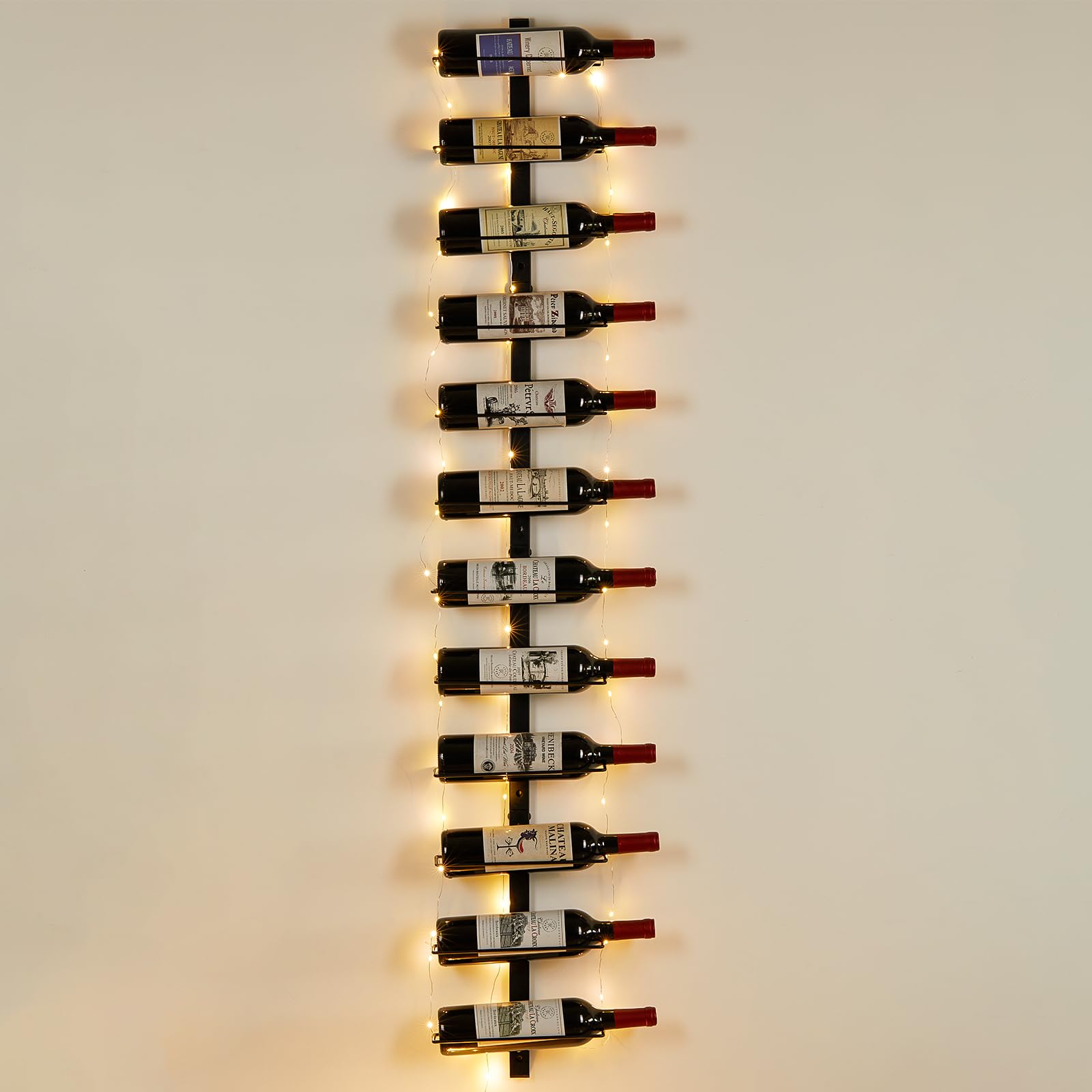 Sonyabecca LED Wall Mounted Wine Racks: Detachable12 Bottle Wine Holder ...