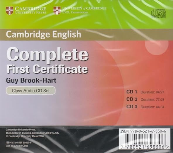 Complete First Certificate Class Audio CD Set: Amazon.co.uk: Brook-Hart ...