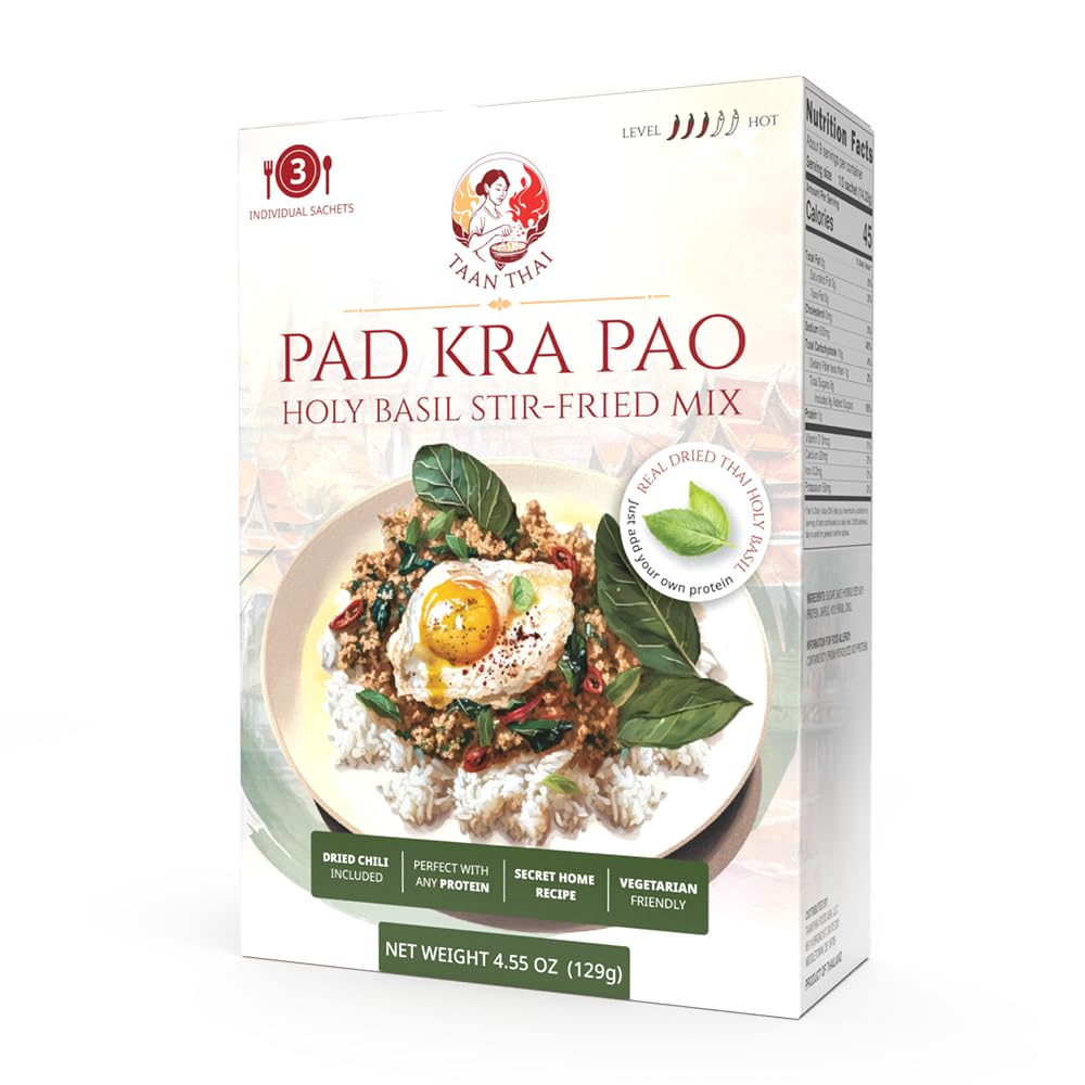 Amazon.com : TAAN THAI Pad Kra Pao Holy Basil Stir Fry Sauce Mix ...