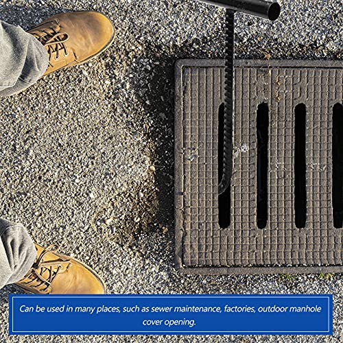 Cabilock Hooks Duty S Black 1pc T- shaped Manhole Cover Hook Sewer ...