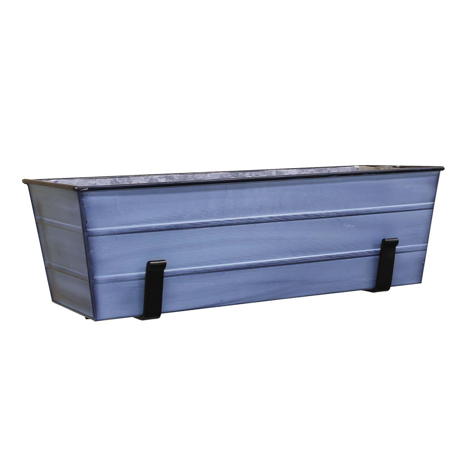 Amazon.com : Achla Designs Medium Blue Flower Box with Wall Brackets ...