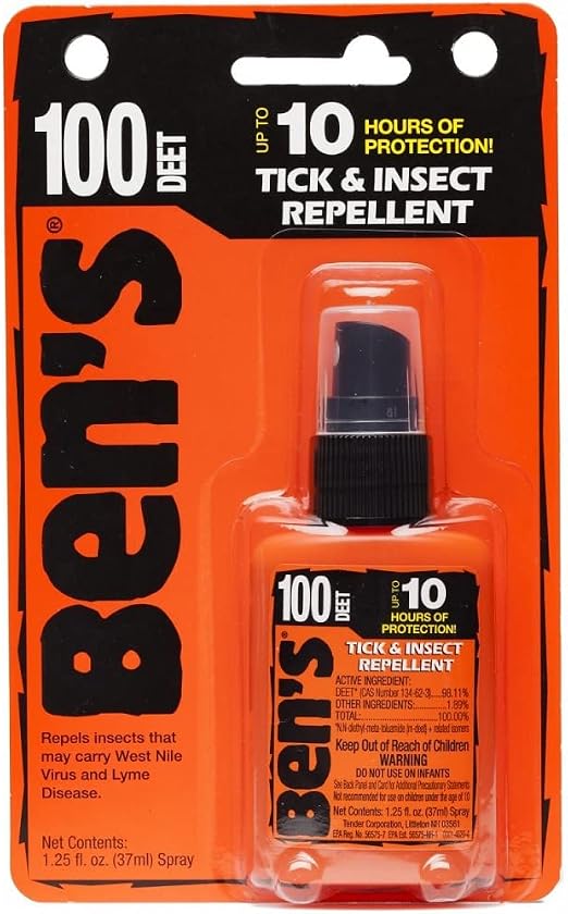 Amazon.com: Ben’s 100% DEET Tick & Insect Repellent 1.25 oz. Pump Spray ...