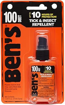Amazon.com: Ben’s 100% DEET Tick & Insect Repellent 1.25 oz. Pump Spray ...