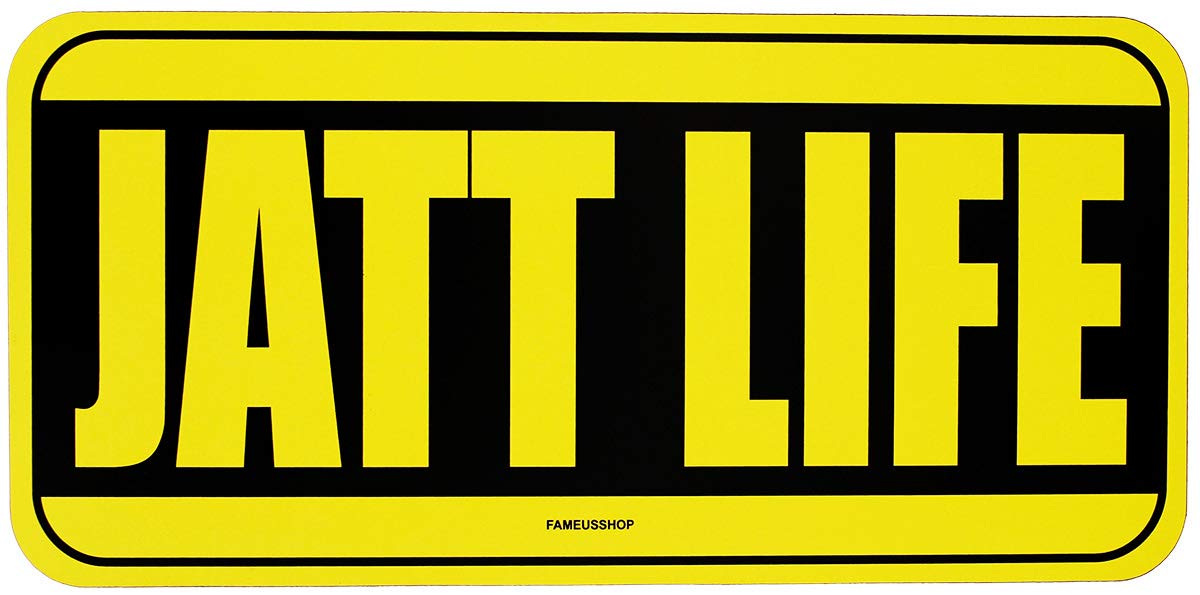 FameUs - Jatt Life Car/Wall/Door Printed Both Side Sticker, Color ...