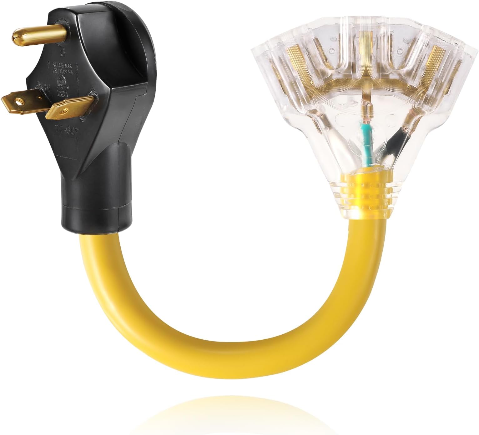 Amazon.com: ANSCHE 30 Amp to 110 Adapter,30 Amp to 20 Amp RV Adapter ...