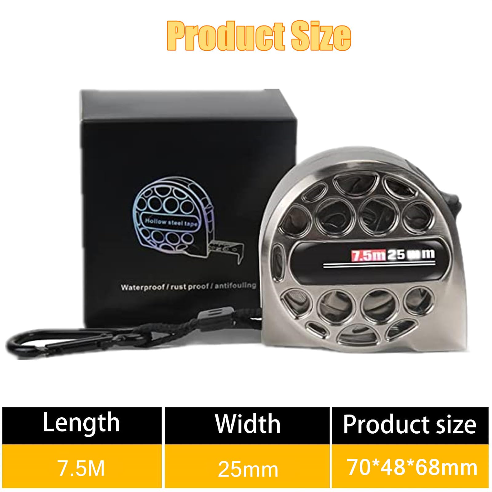 Measure Tape 7.5m Tape Measure Stainless Steel Tape Measure,Retractable ...