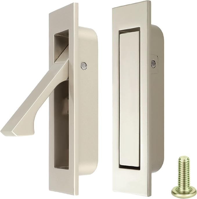 Amaxiu Pocket Door Pull Handle, Sliding Door Handles Recessed Flush ...