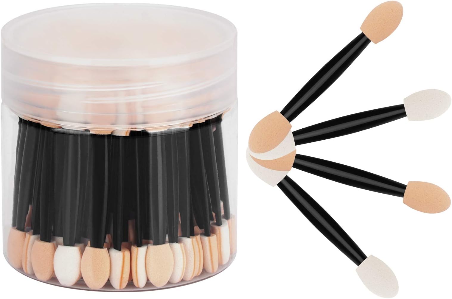 Amazon.com: 150 Eye Shadow Applicator Disposable Foam Makeup Brush ...