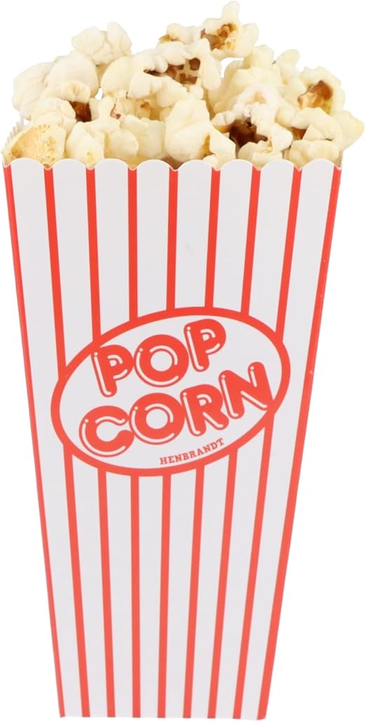 Henbrandt Popcorn 1 x Boxes 10 Pack Small Retro Popcorn Carton Sweet ...