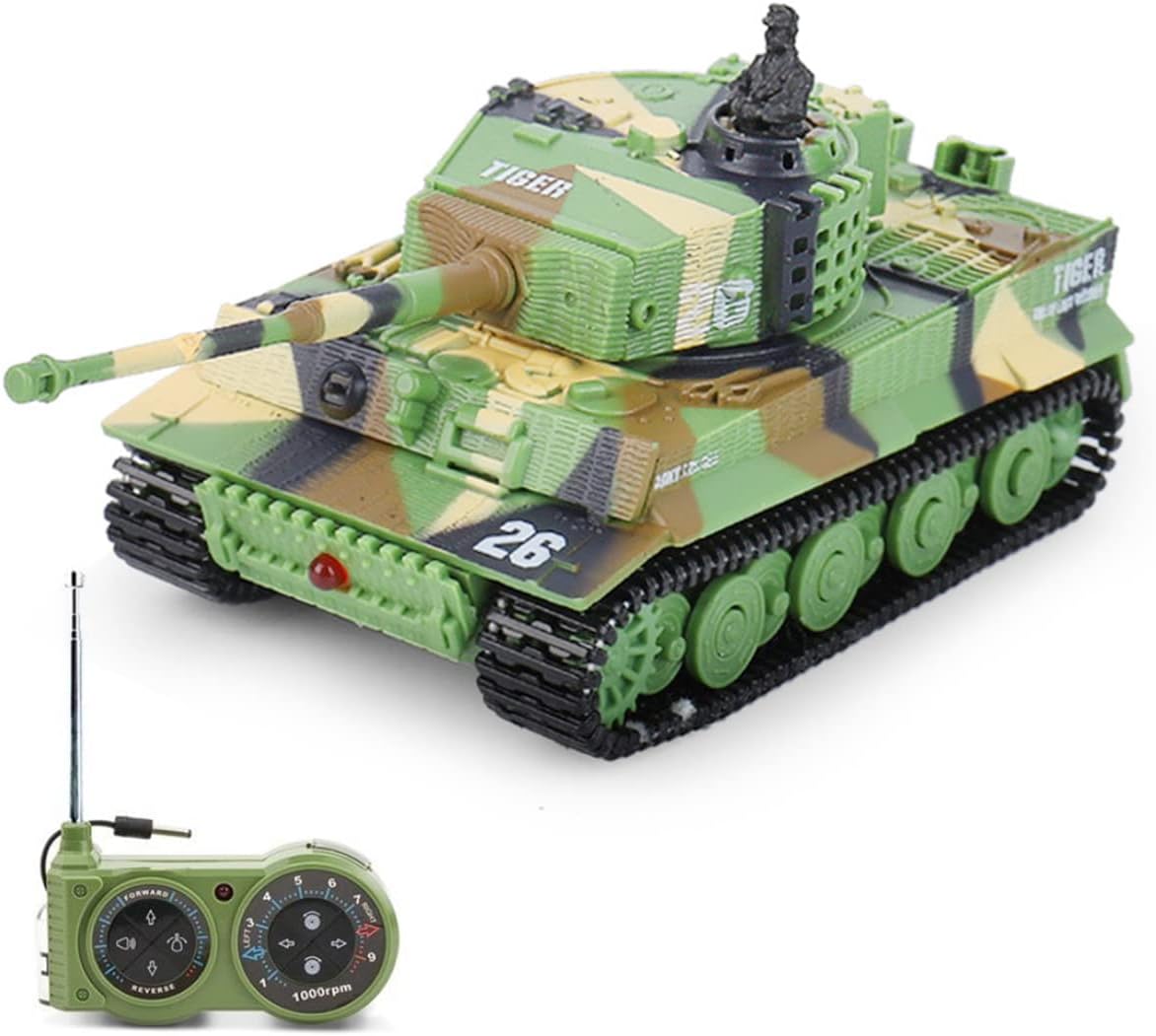 Amazon.com: Xiyztok Mini RC Tank 1:72 German Tiger I Panzer Tank Model ...