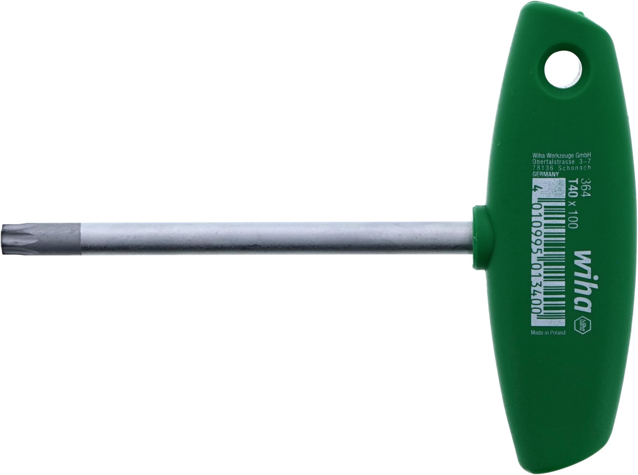 Wiha 36440 Torx T-Handle Ergo Grip, T40 x 100mm - Star Drive ...