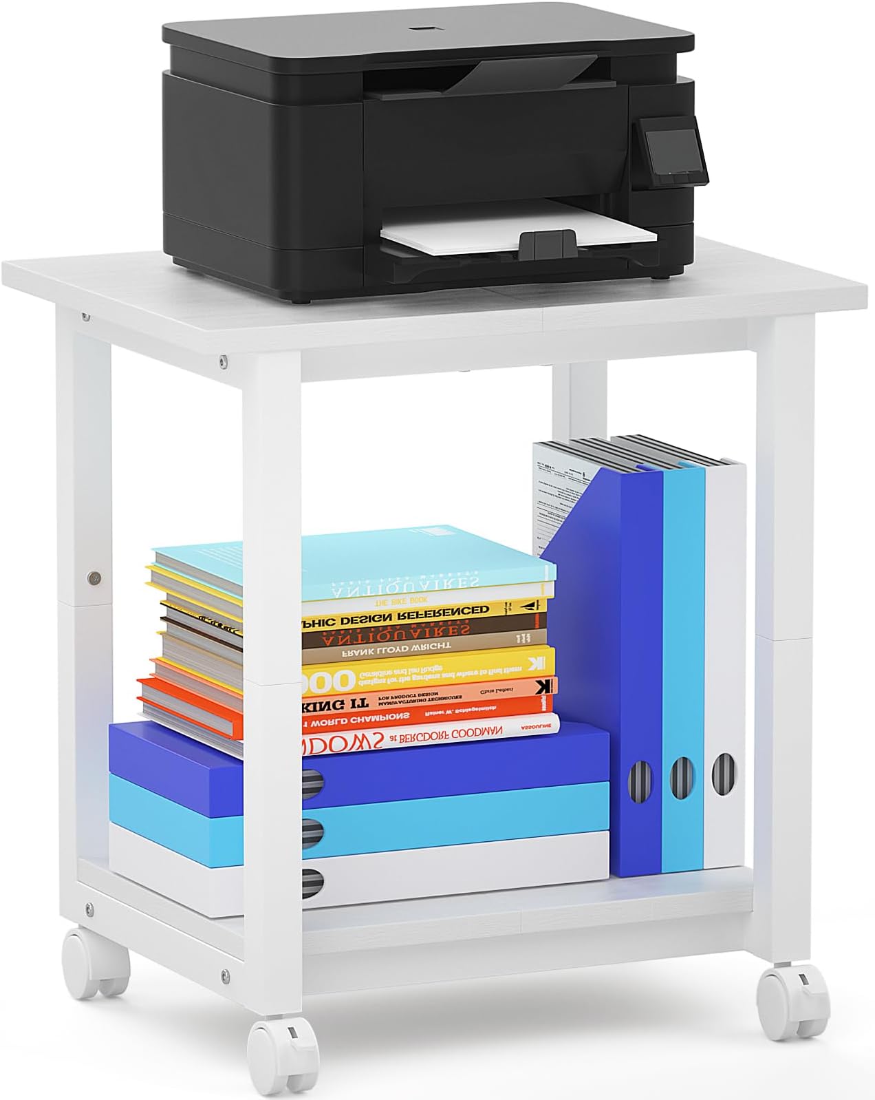 Amazon.com: SwaaVee Printer Stand with Storage Under Desk Shelf ...