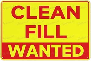 Amazon.com: Metal Aluminum Sign Clean Fill Wanted Metal Sign With ...