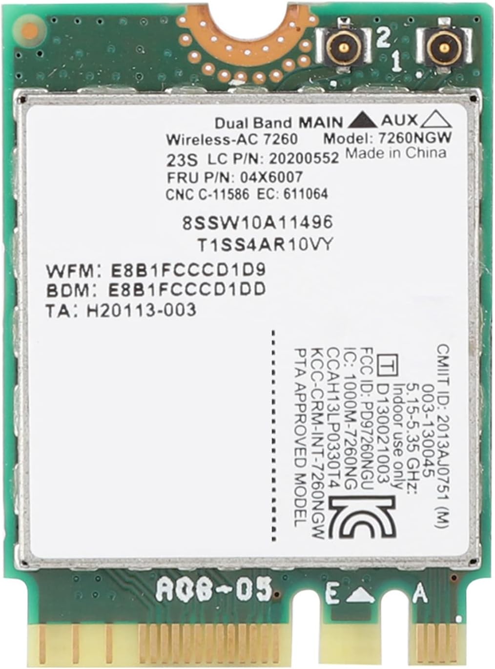 Dual Frequency Wireless Network Card, Dual Wire for Intel Interface ...