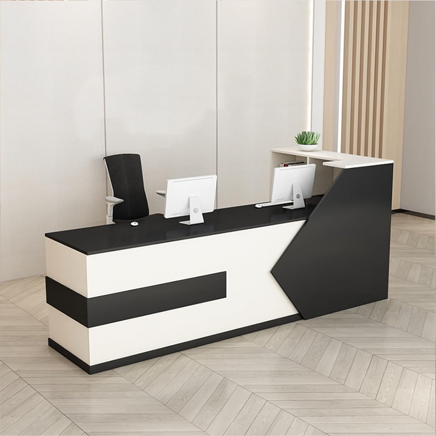 Modern Wooden Reception Desk with Counter and Bahrain | Ubuy