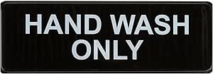 Amazon.com : Hand Wash Only Sign w/Adhesive Back - Durable and Wipe ...