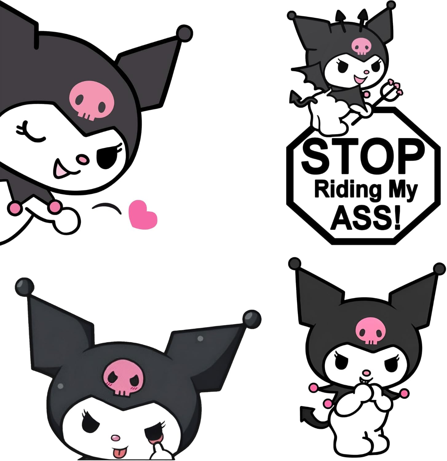 Amazon.com - Car Stickers - 4 Pack Anime Cute Kuromi Vinyl Sticker ...