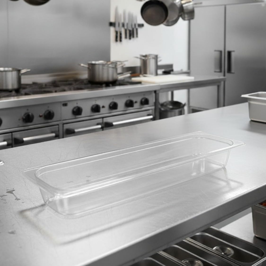 Snapklik.com : Half Size Long 2-1/2” Deep Polycarbonate Food Pan Clear ...